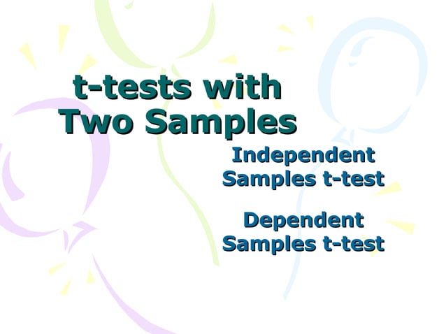 T test statistics | PPT