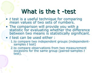 T-Test: What It Is With Multiple Formulas And When To Use, 53% OFF