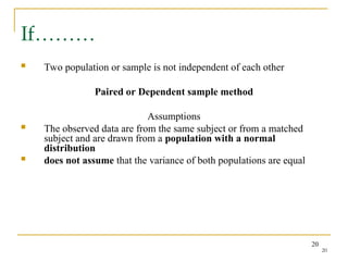 Introduction to t test and types in Nursing.ppt