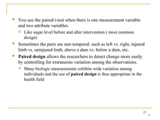 Introduction to t test and types in Nursing.ppt