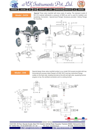 T type Three Valve Manifold (3VQ) | PDF