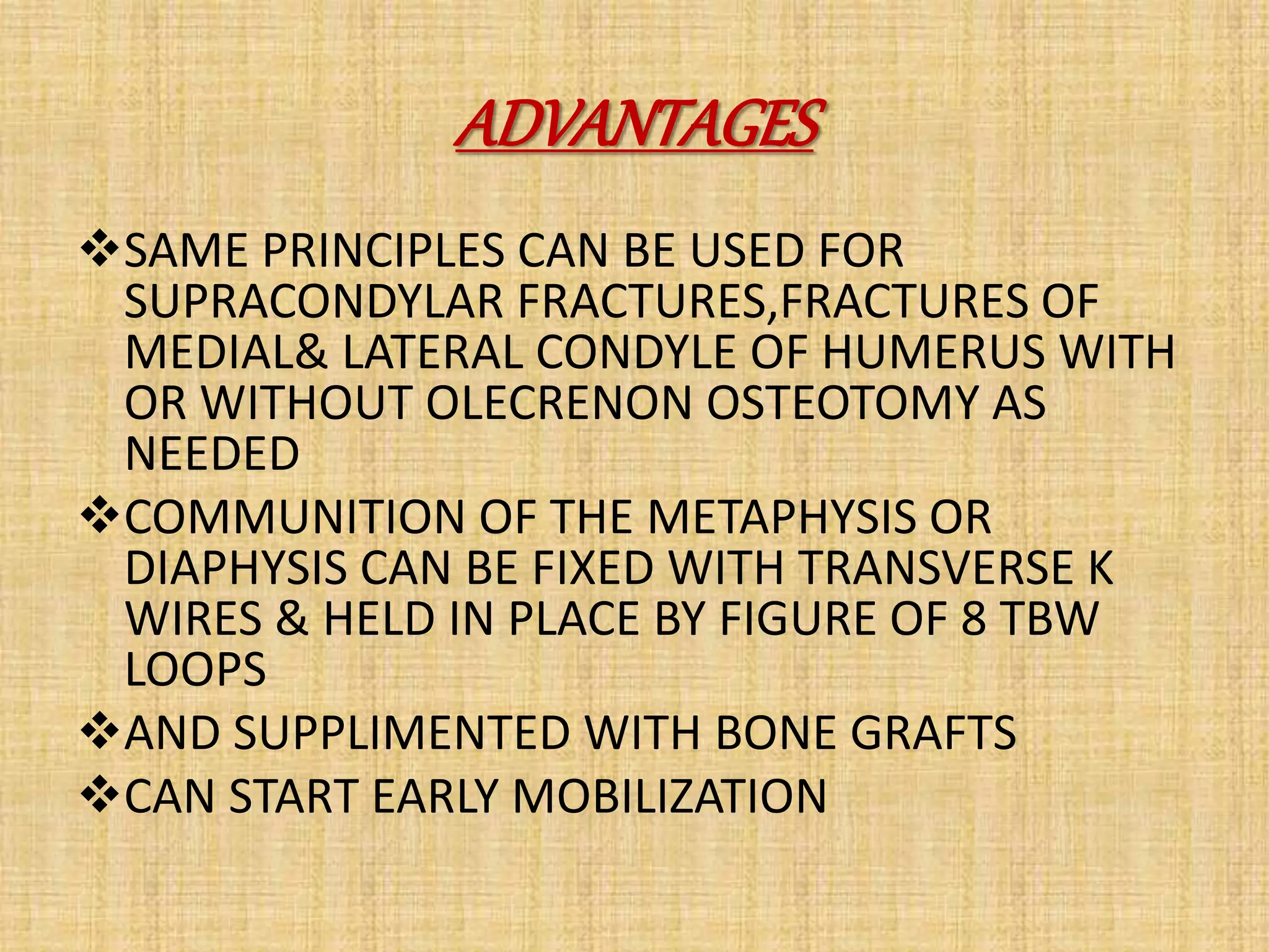 T y elbow treatment by cross k wire technique | PPT