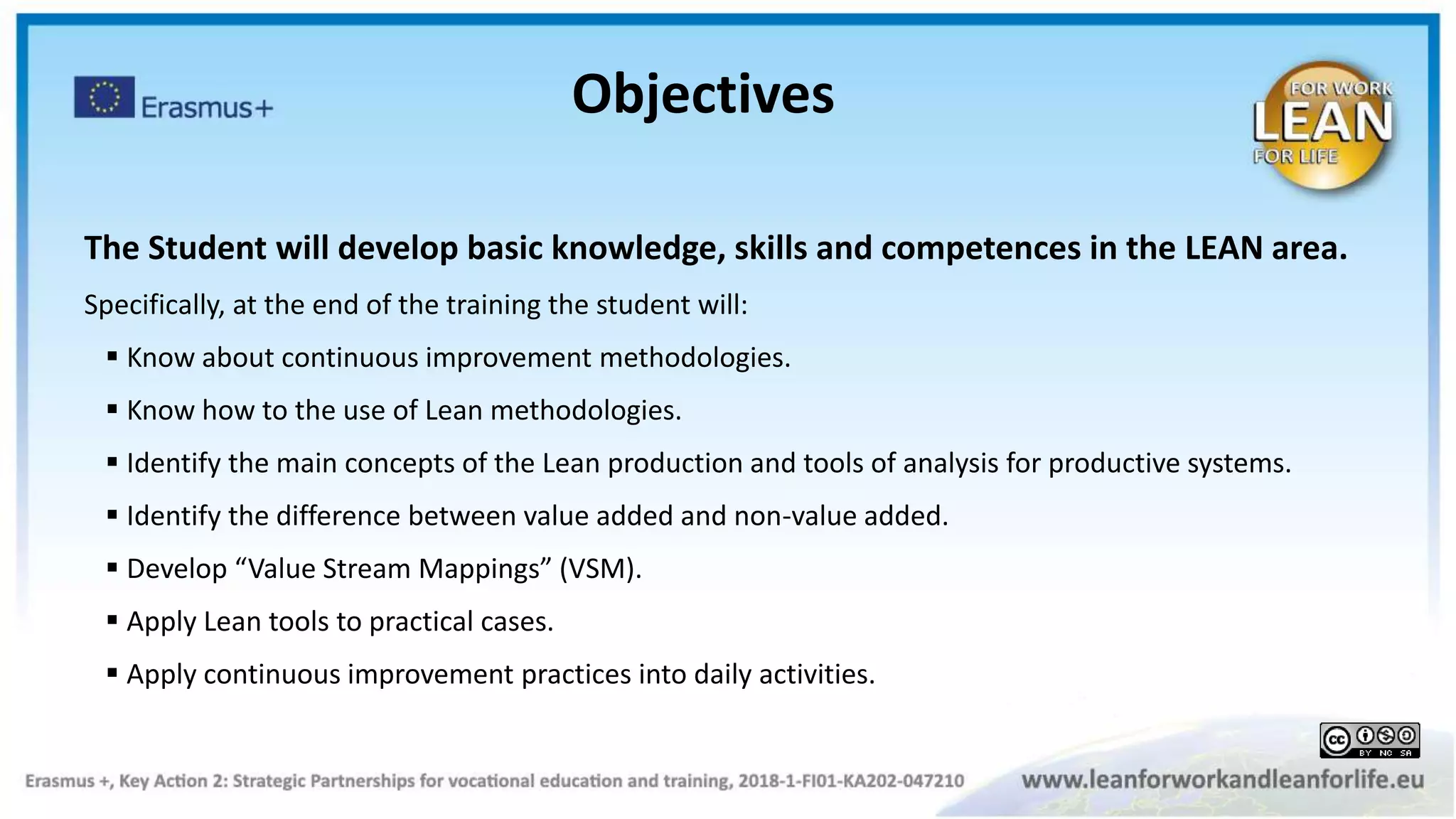 Lean for work and Lean for life - 0A - Objectives | PPT