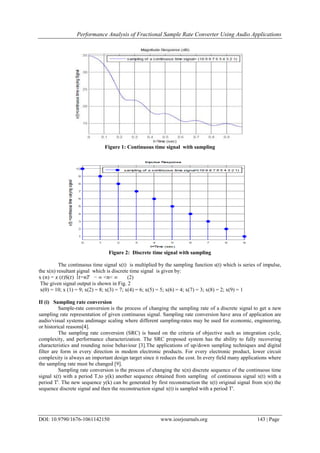Performance Analysis of Fractional Sample Rate Converter Using Audio Applications | PDF