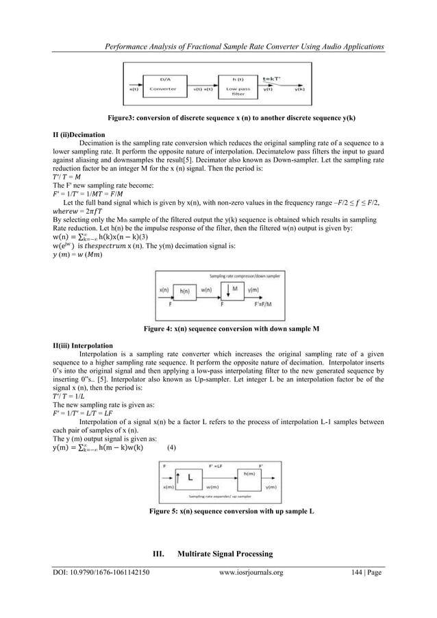 Performance Analysis of Fractional Sample Rate Converter Using Audio Applications | PDF