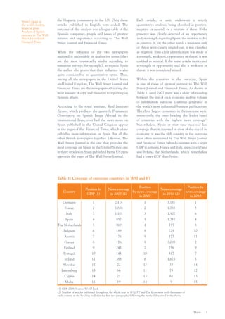 Spain’s image in the world’s leading financial press | PDF