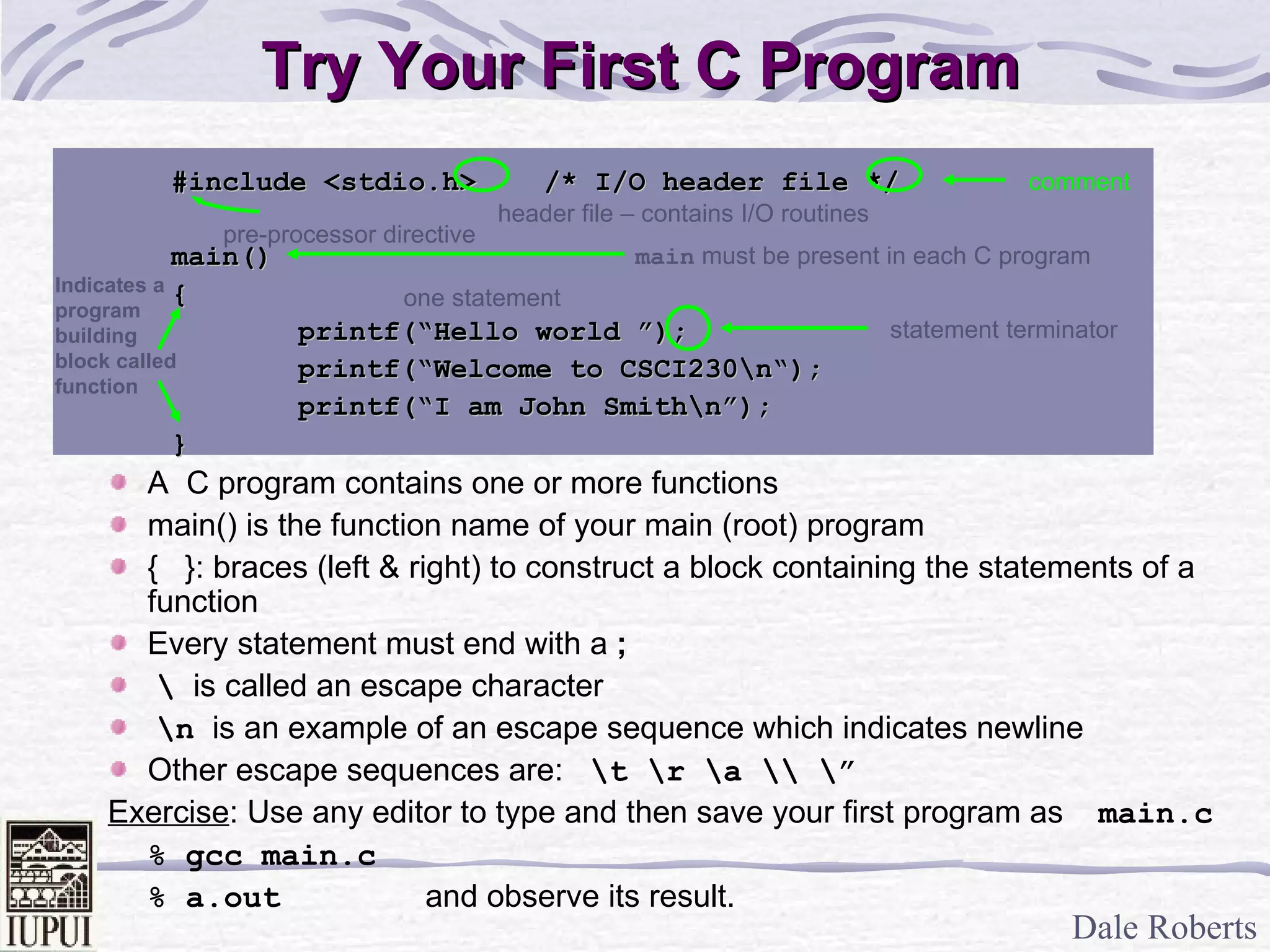 T02 A Firstcprogram Ppt