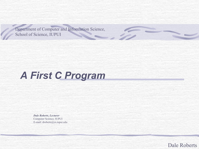 C language first program | PPT