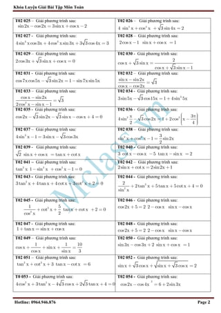 phương trình lượng giác | PDF