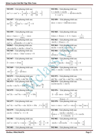 phương trình lượng giác | PDF