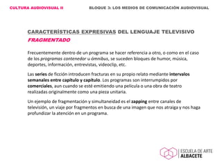 Características técnicas y expresivas del lenguaje televisivo | PDF