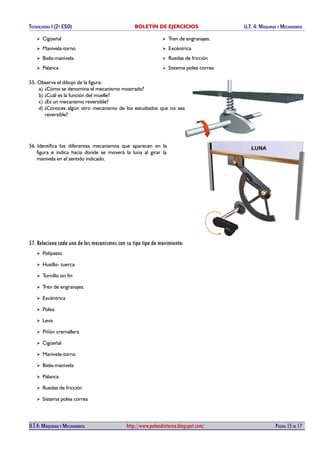 T04 máquinas y mecanismosv(ejercicios) | PDF