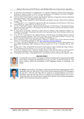 T04201162168Optimal Allocation of FACTS Device with Multiple Objectives Using Genetic Algorithm ...