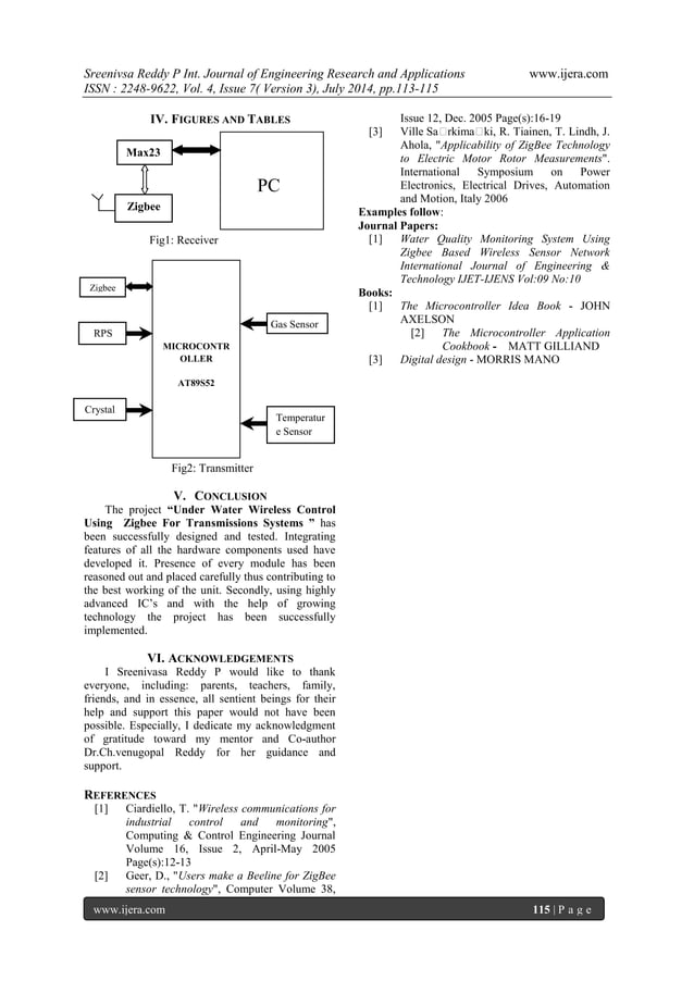 Under Water Wireless Control Using Zigbee For Transmissions Systems | PDF