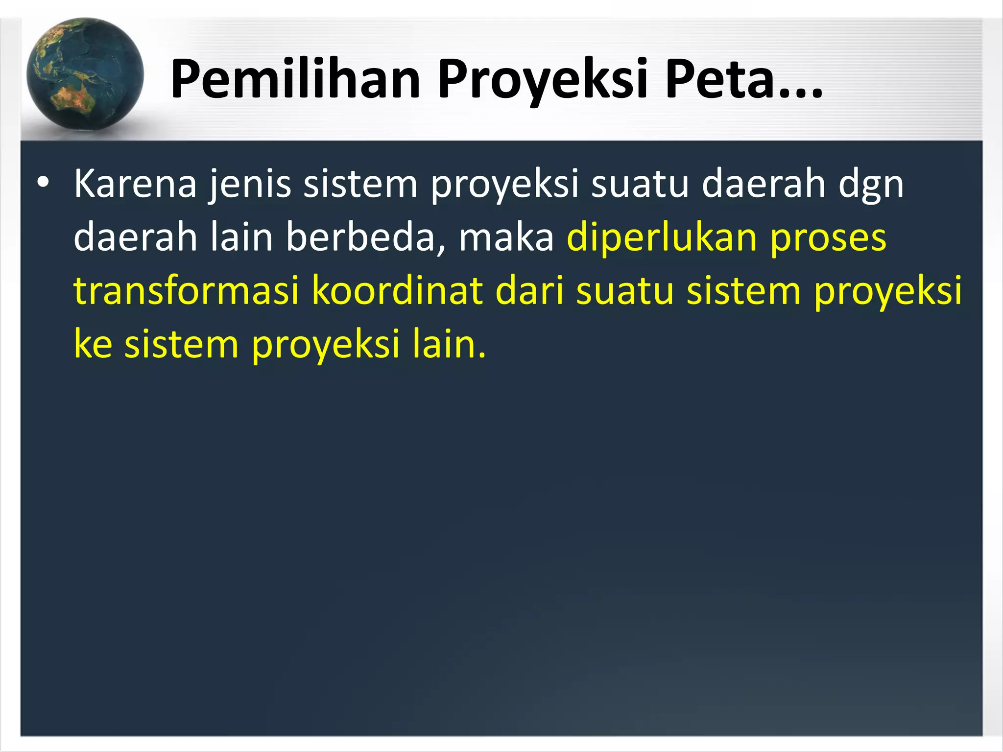 Sistem Proyeksi Peta | PDF