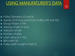 Belt drives | PPT