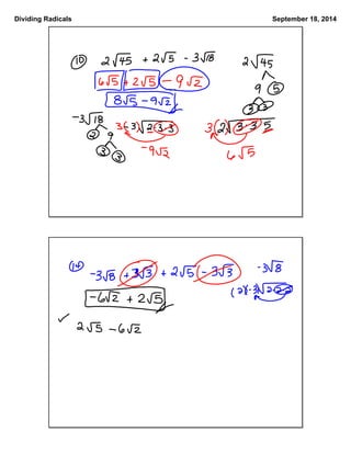 Dividing radicals | PDF