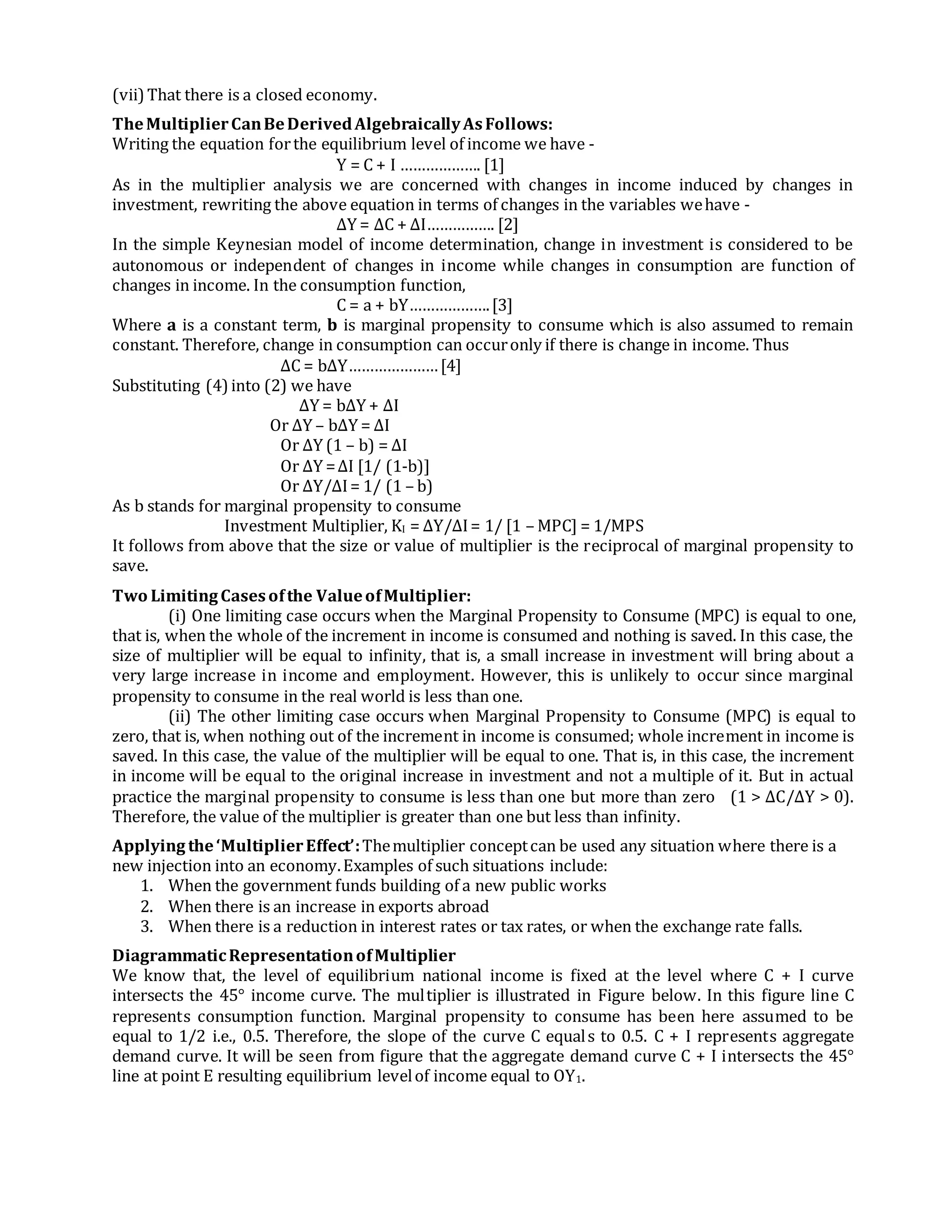 Multiplier Theory in Economics | DOCX