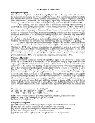 Multiplier Theory in Economics | DOCX