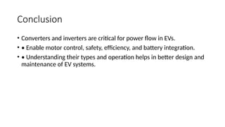 converters used in EV explained in detail | PPTX