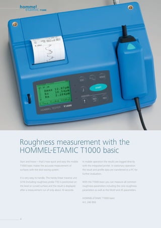 T1000 Roughness Tester "Powerfull" | PDF
