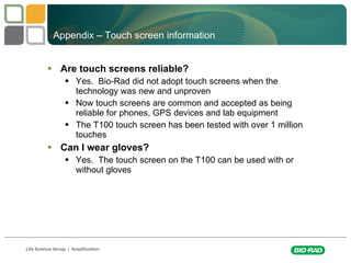 Meet the T100 from Bio-Rad Laboratories | PPT