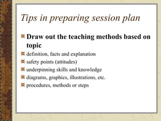 Tips in preparing session plan and Evaluation .ppt
