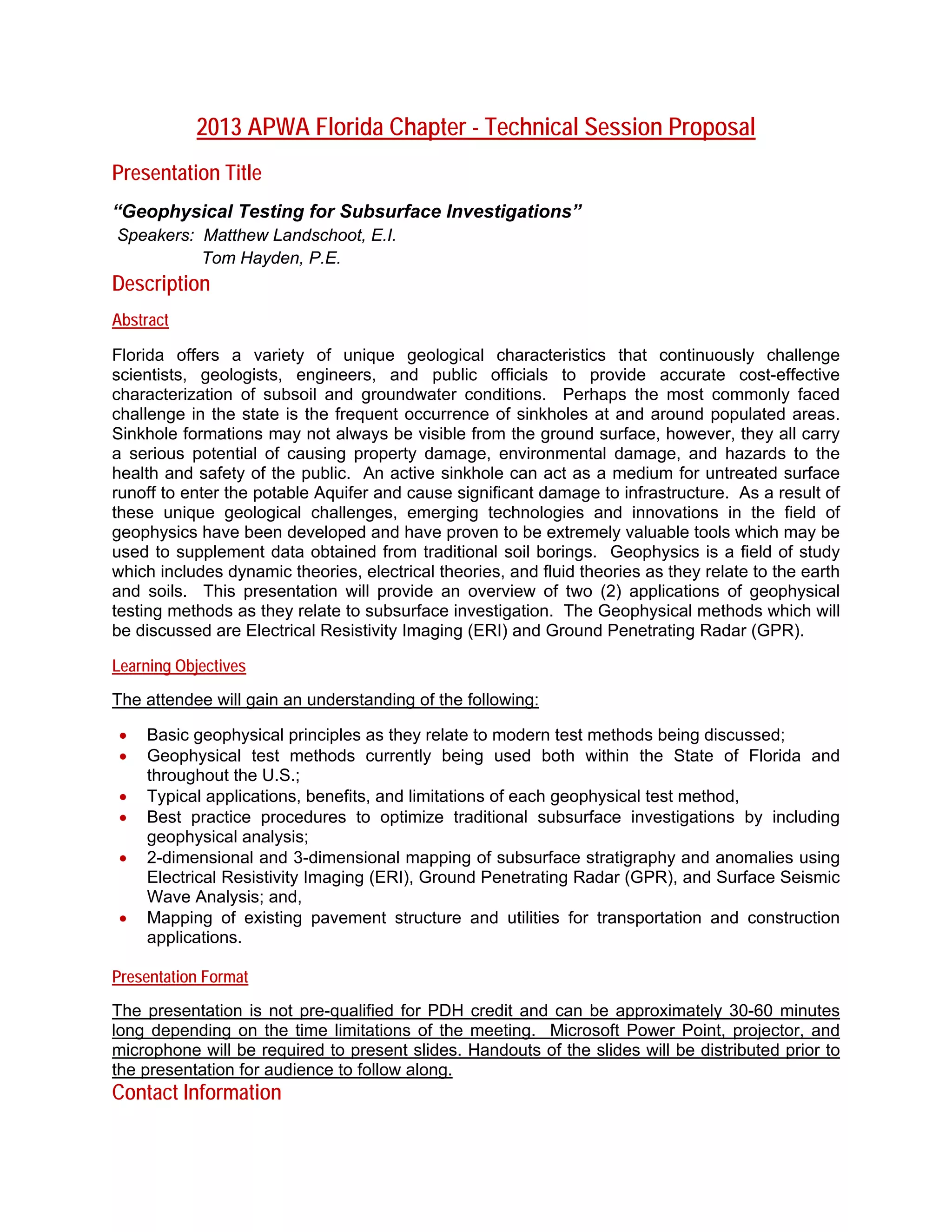 T11 geophysical testing-landschoot | PDF | Geology | Science
