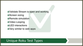 IoT and Embedded Testing: A Roku Case Study | PDF | Home Entertainment ...