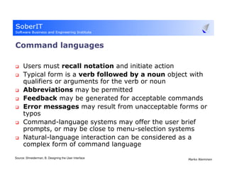 T 121 5300 (2008) User Interface Design 2 Cli | PPT