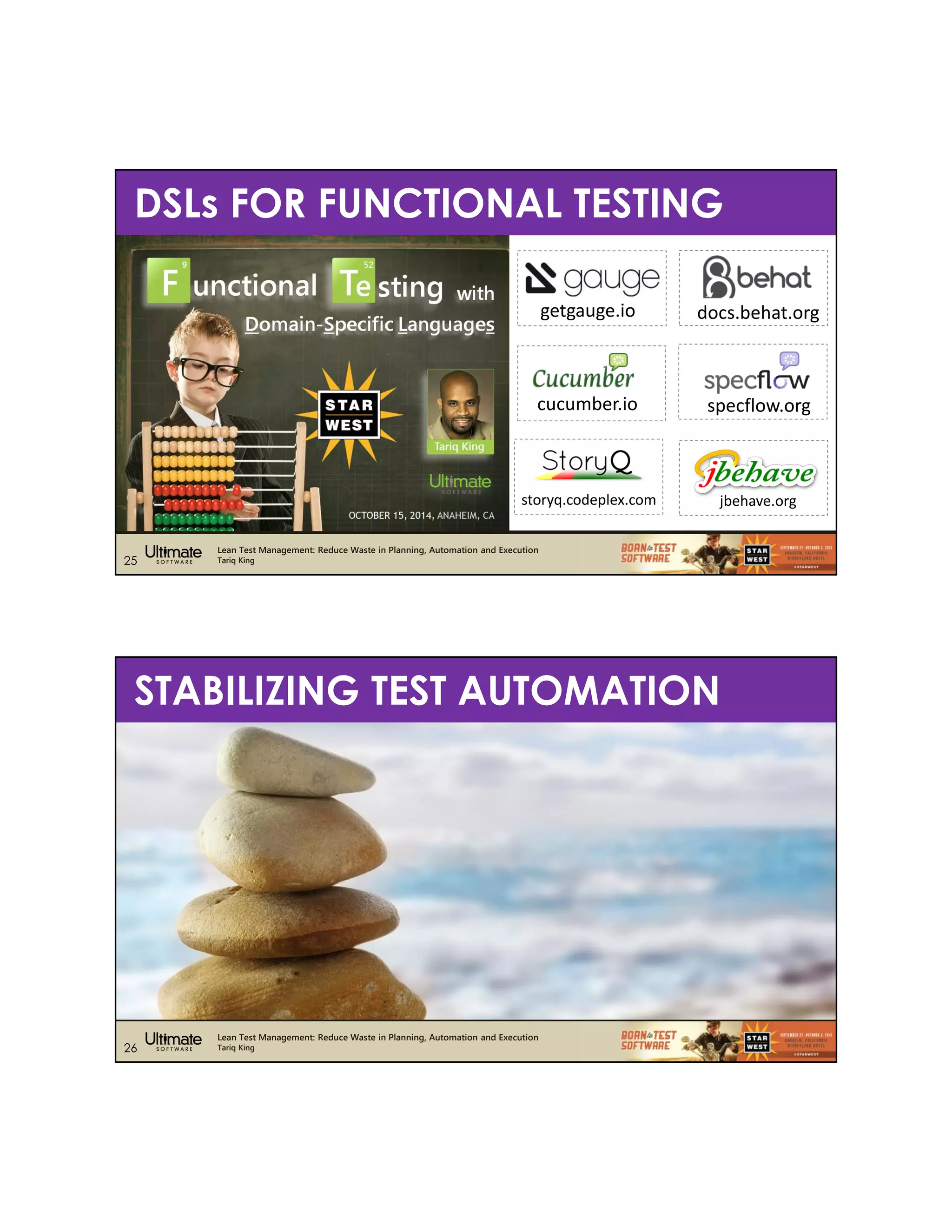 Lean Test Management: Reduce Waste in Planning, Automation, and ...