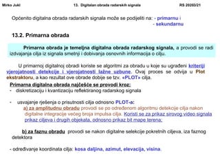 T13P Digitalna obrada radarskih signala.ppt