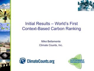 Getting a Grip on Context: Initial Findings of World's First Science ...