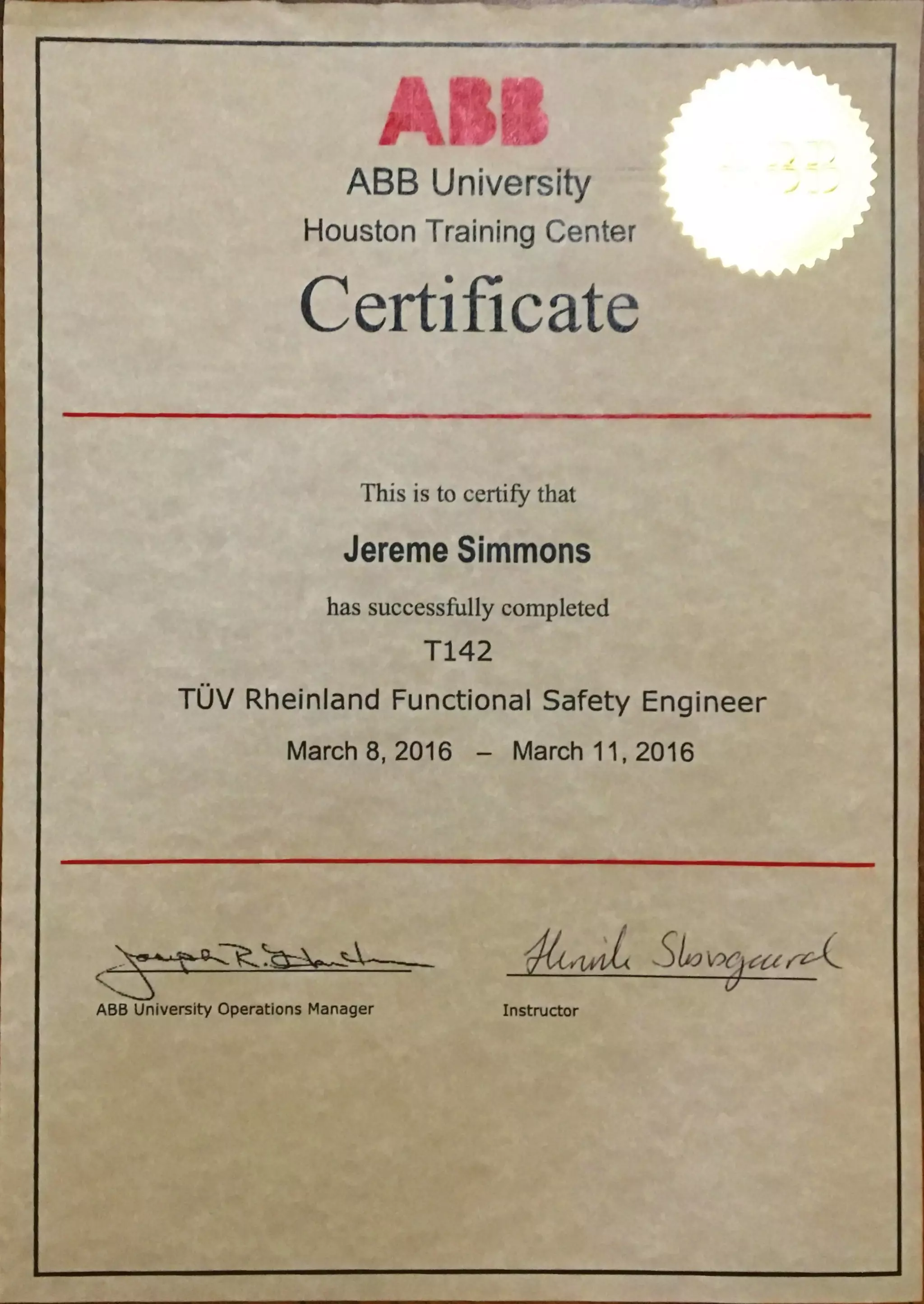 T142 tuv rheinland functional safety engineer | PDF