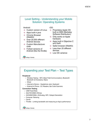 Innovations in Mobile Testing: Expanding Your Test Plan | PDF