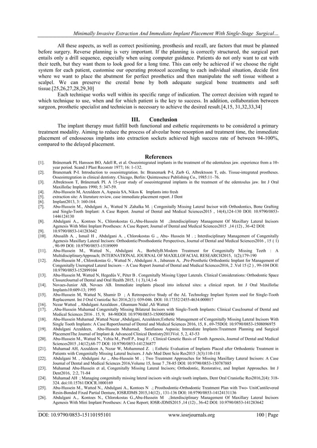 Minimally Invasive Extraction and Immediate Implant Placement with ...