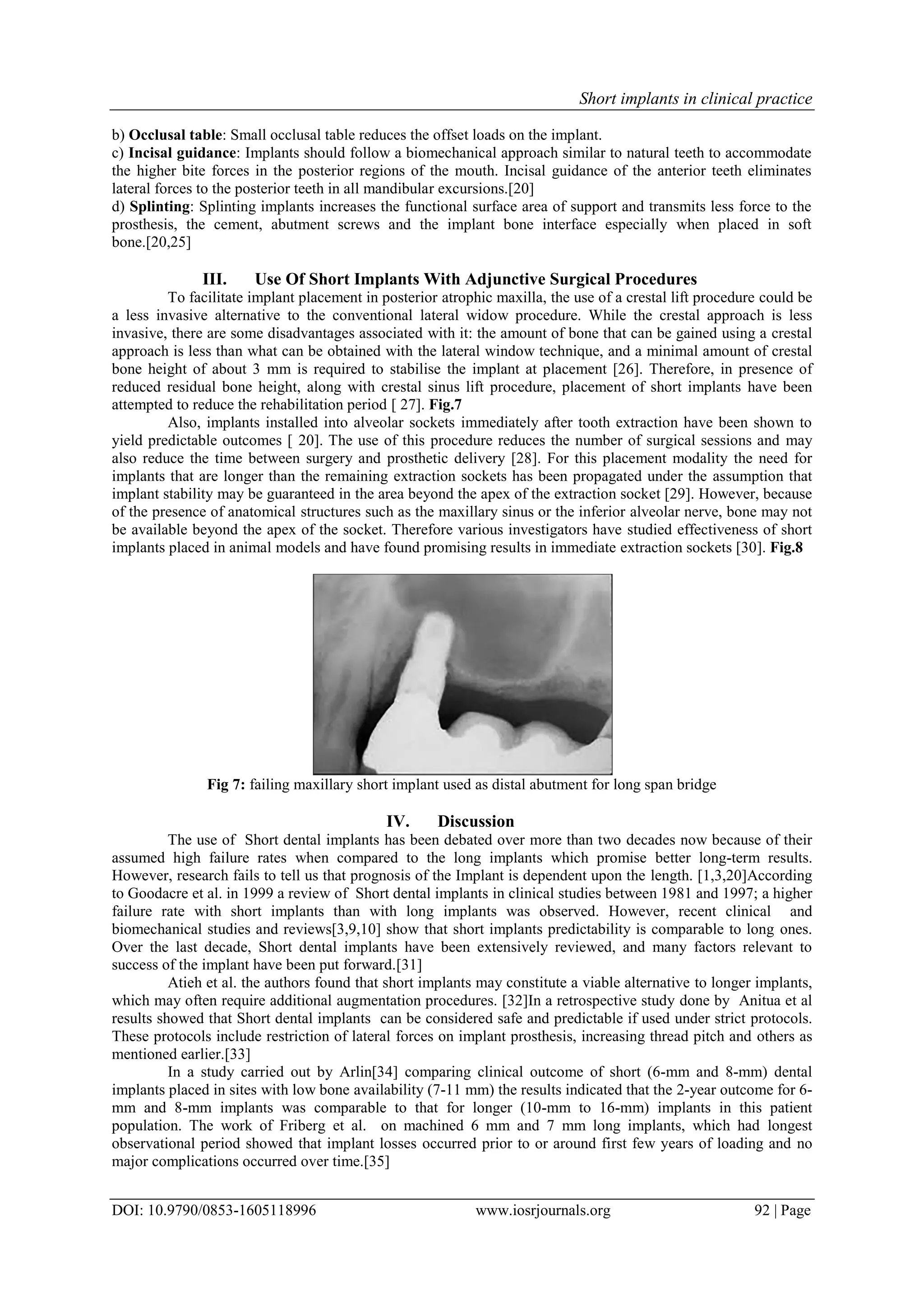 Short implants in clinical practice | PDF
