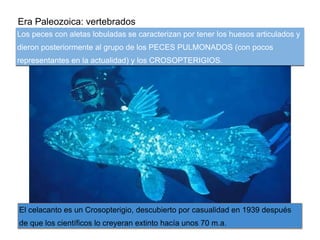 Vertebrados en el paleozoico | PPTX