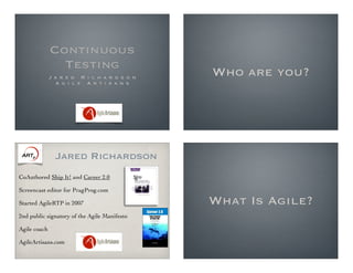 Continuous Test Automation | PDF