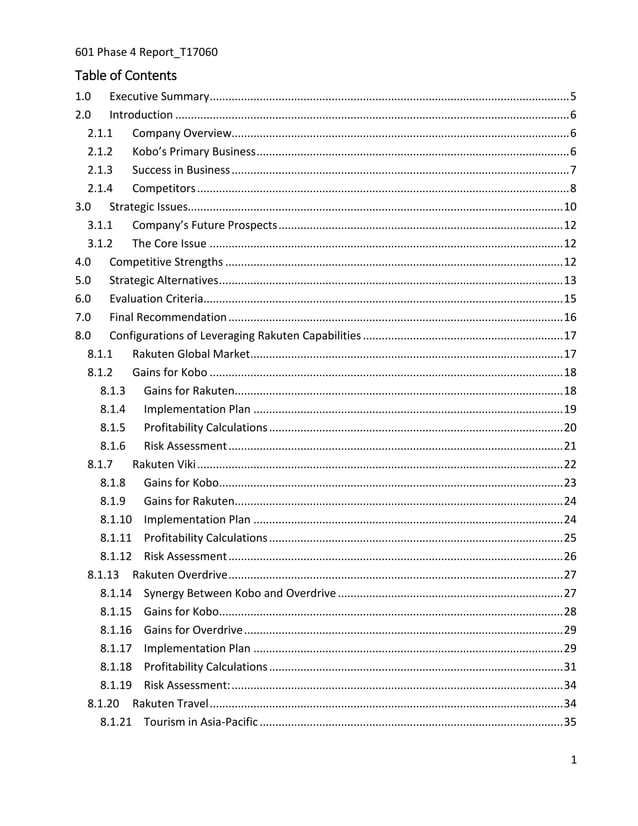 Strategy Field Project Report | PDF