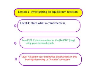 T17 IB Chemistry Equilibrium | PDF