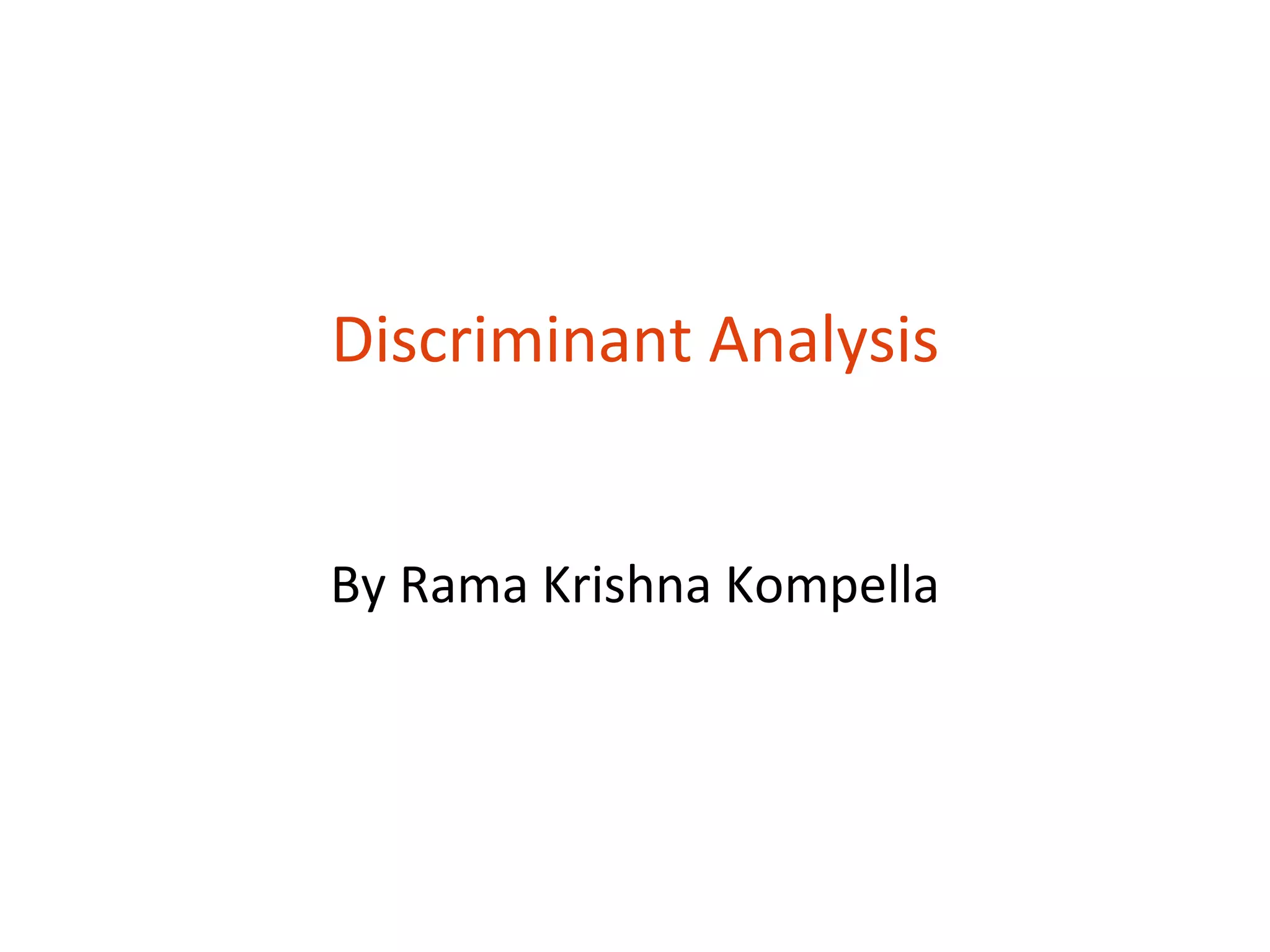 T18 discriminant analysis | PPT