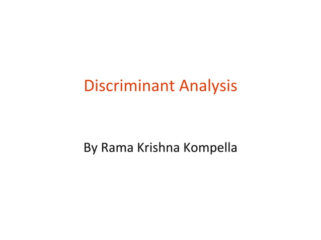 T18 discriminant analysis | PPT | Physics | Science