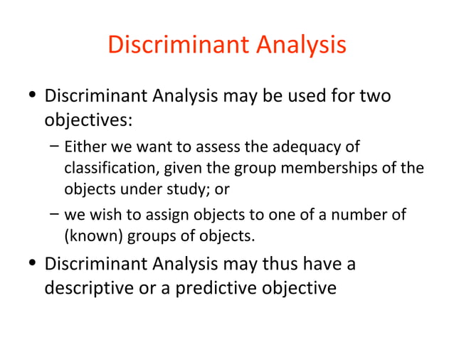 T18 discriminant analysis | PPT | Physics | Science