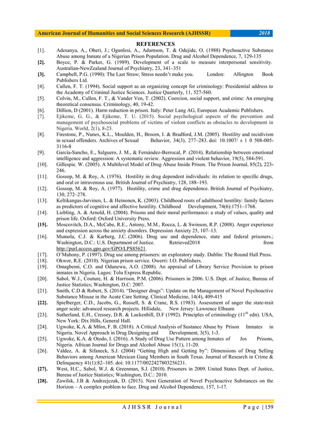 Management of Hostile Behaviour of Prison Inmates with Psychoactive ...