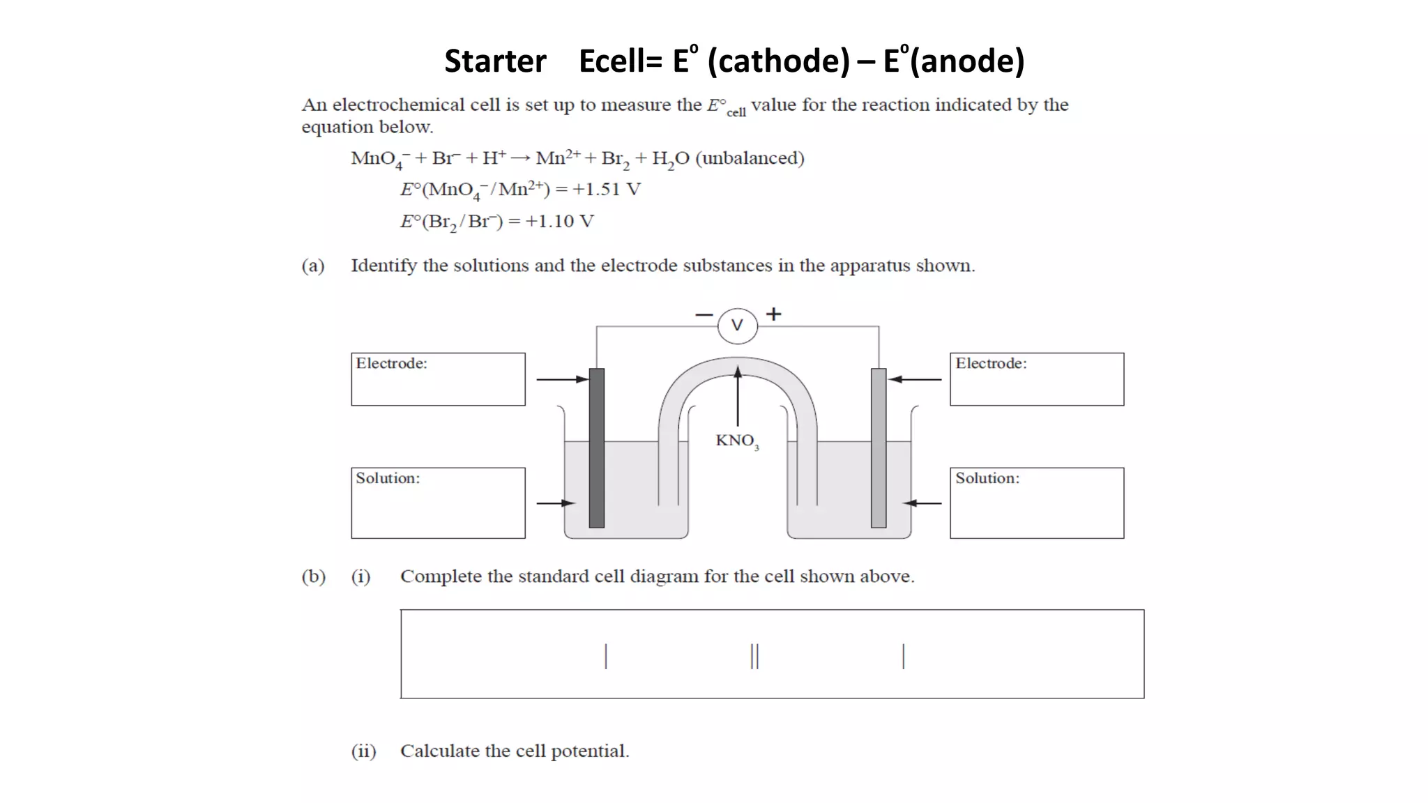 T19 IB Chemistry Redox | PDF