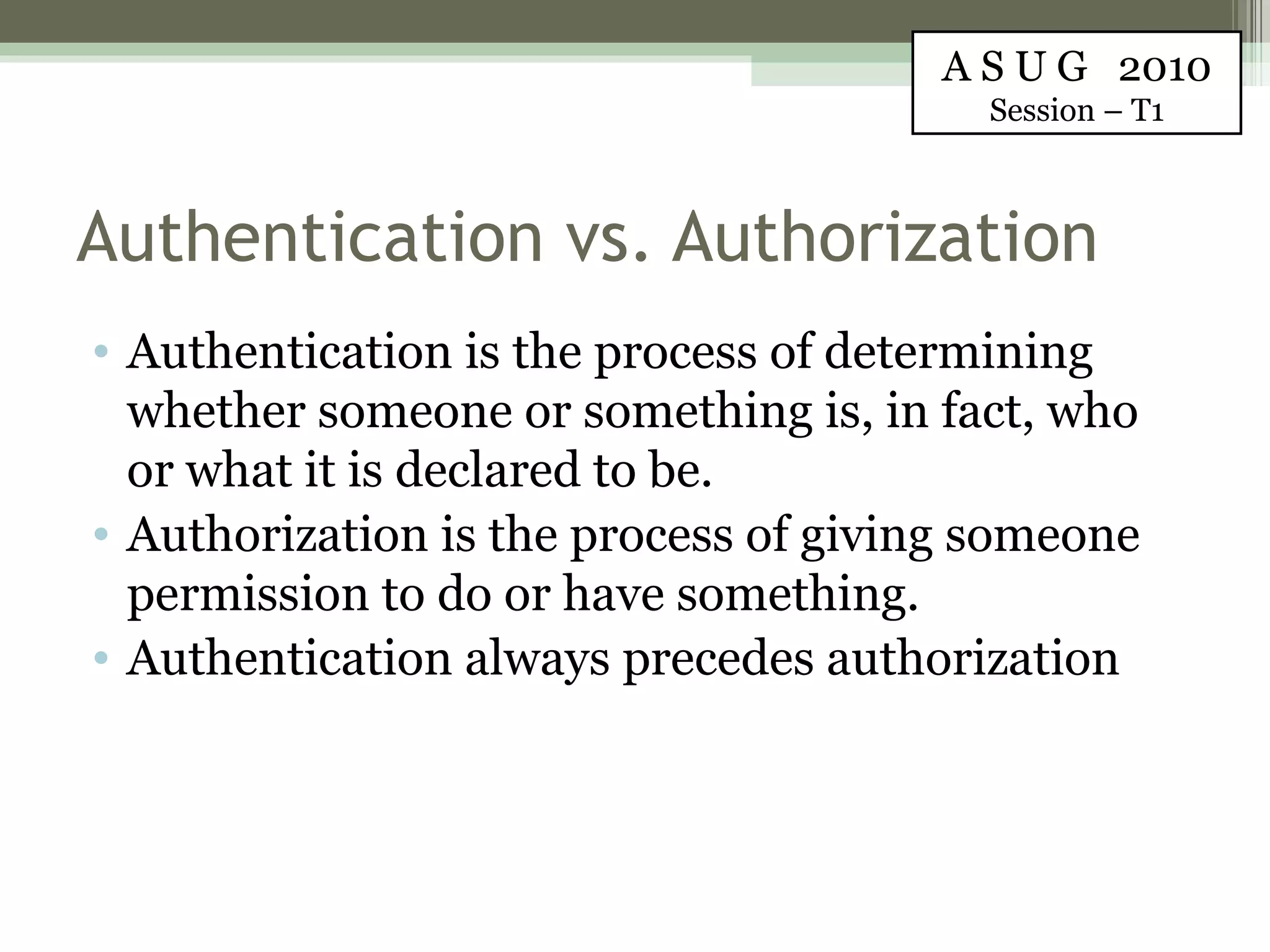 T1 authentication methods | PPT