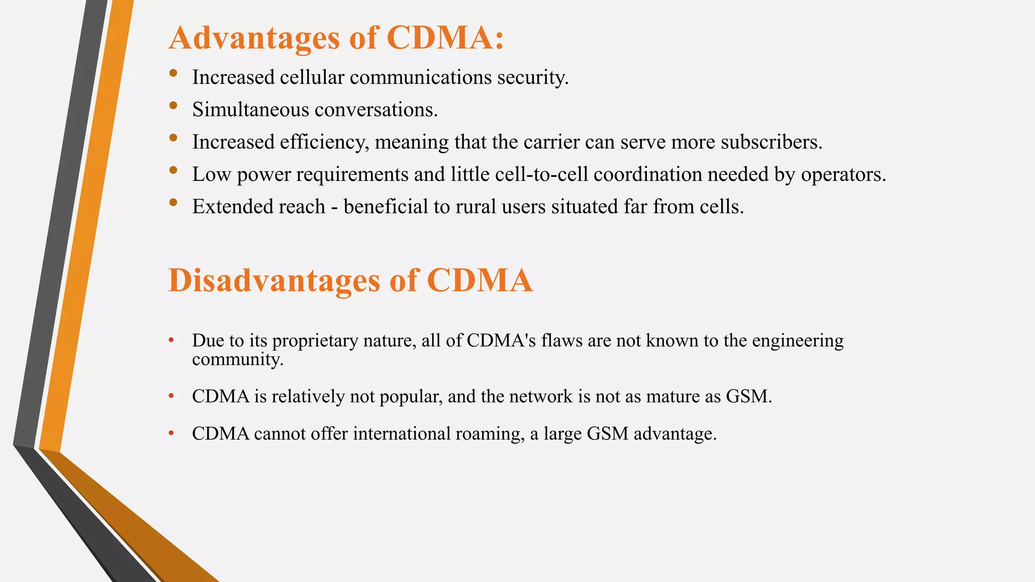 GSM vs CDMA | PPTX