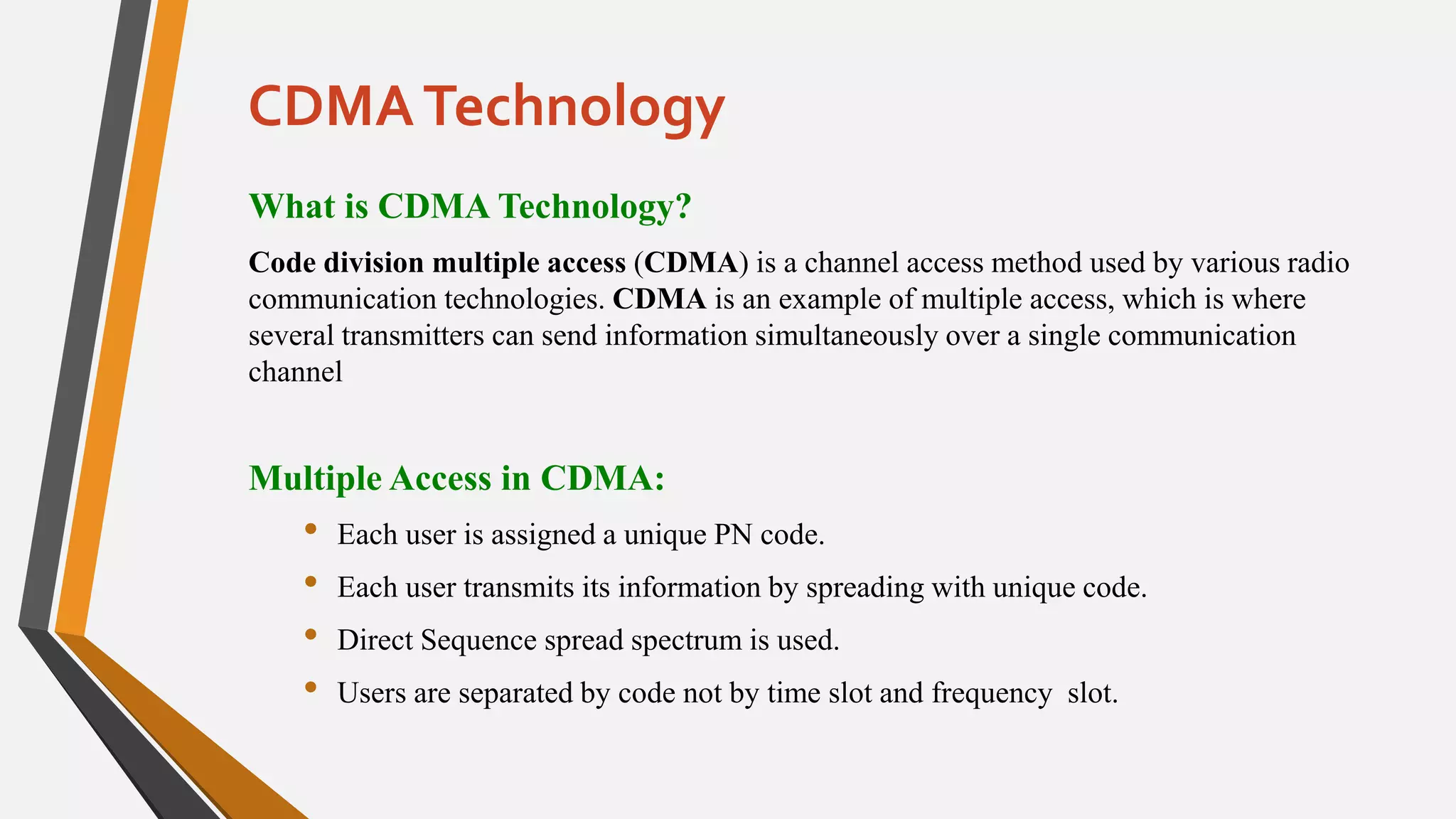 GSM vs CDMA | PPTX