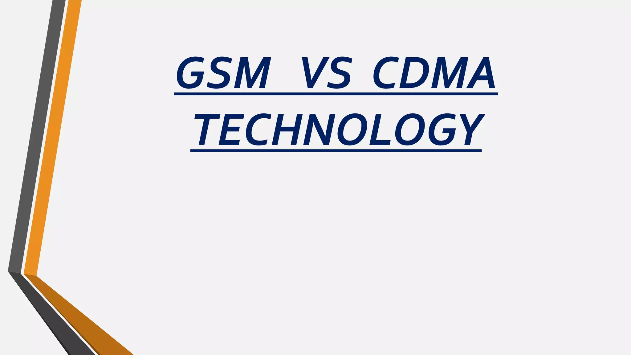 GSM VS CDMA | PPTX